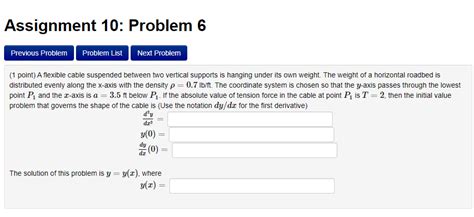 solved assignment 10 problem 6 previous problem problem