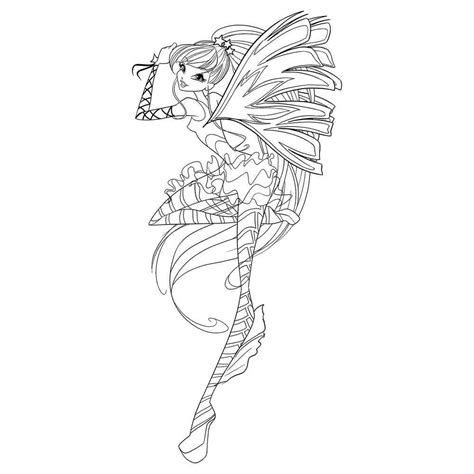 Раскраска Винкс Стелла Сиреникс распечатать или скачать