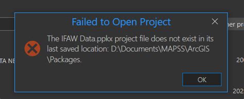 Failed To Open Project Package V310 Esri Community