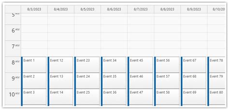 fixed column width event calendar daypilot documentation scheduling components for