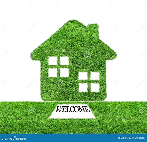 Welcome To Green Grass Home Stock Image Image Of Ecological