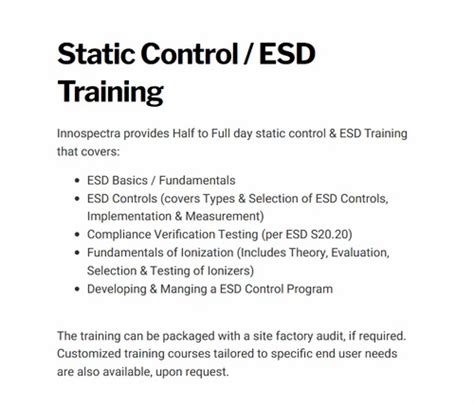 Esd Control Certification For Trainers At Rs 20000 Certificate In Chennai Id 2855250961148