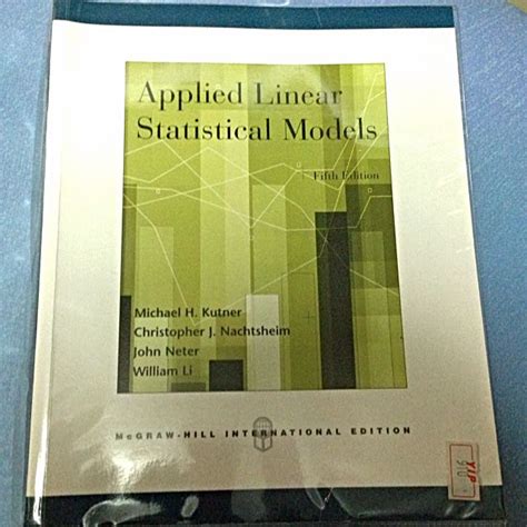 Applied Linear Statistical Models Hobbies And Toys Books And Magazines Textbooks On Carousell