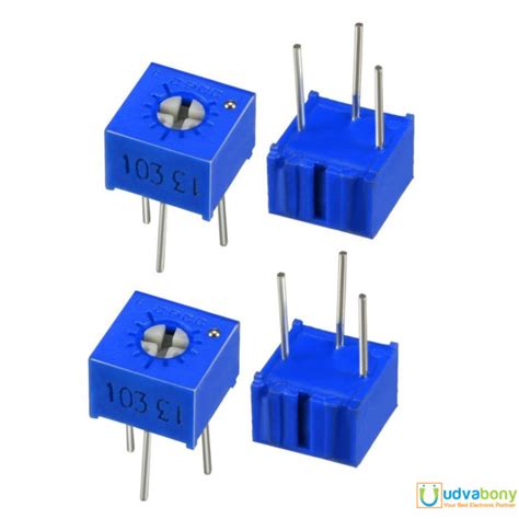 SMALL 3386 SQUARE 103 10K Potentiometer 3 Pin Leads 10K Resistor 10K Volume 10K Variable
