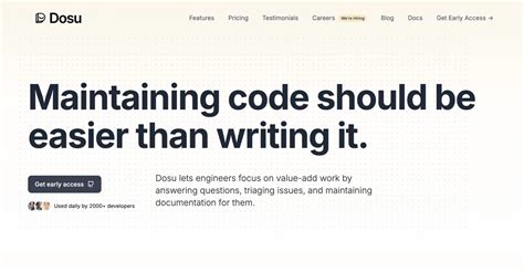 Dosu Haciendo La Vida Del Dev Más Fácil Navto Ai