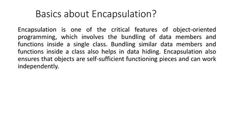 Python Encapsulationpptx