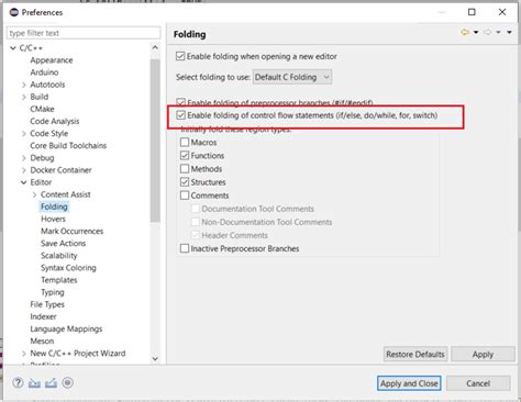 guias de indentación de bloque if while try metodo en eclipse