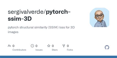 GitHub Sergivalverde Pytorch Ssim D Pytorch Structural Similarity SSIM Loss For D Images