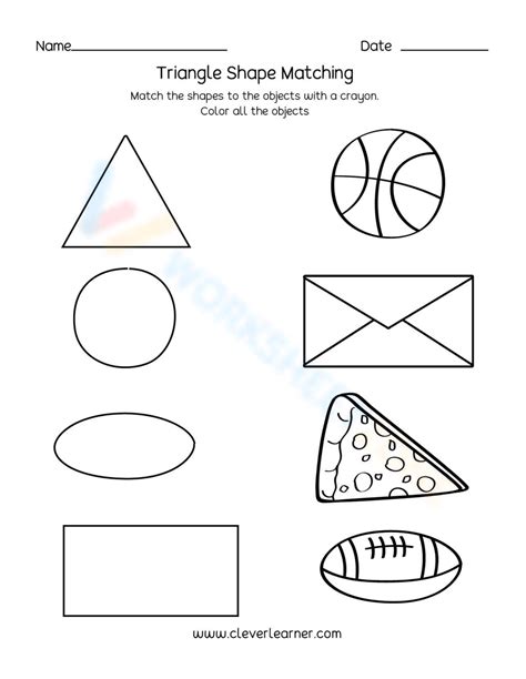 Triangle Shape Matching Worksheet