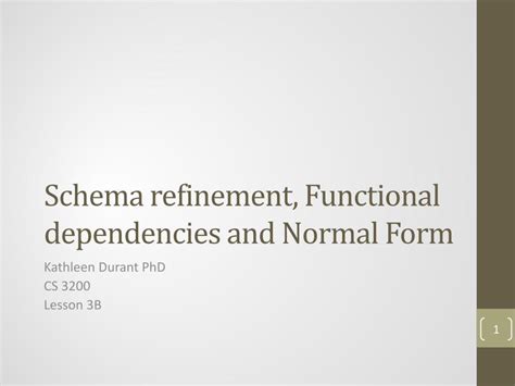 Pdf Schema Refinement Functional Dependencies And Normal Form · Functional Dependency • A