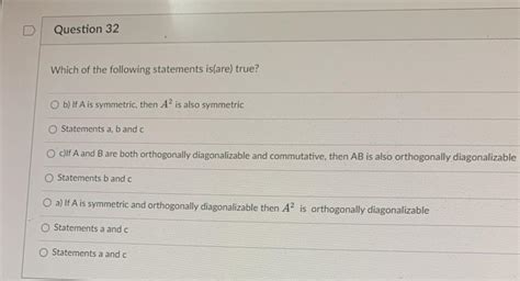 Solved U Question Which Of The Following Statements Chegg