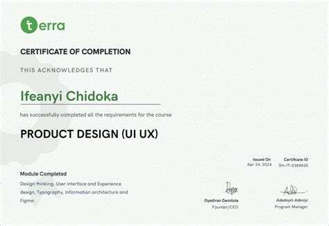 Ifeanyi Chidoka On Linkedin Productdesign Uiux Certificate Achievementunlocked