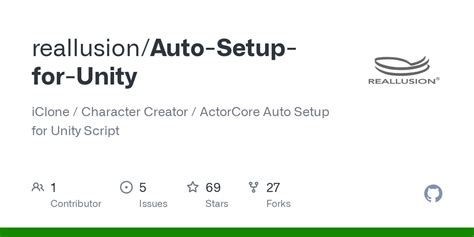github reallusion auto setup for unity iclone character creator