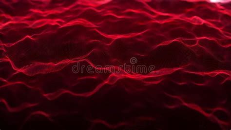 Dynamic Wave Of Glowing Particles Abstract Digital Background Data Flow Information Concept