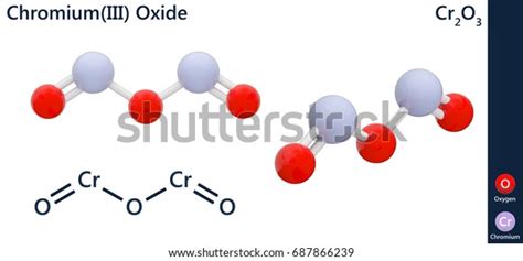 Chromiumiii Oxide Cr2o3 One Principal Oxides Stock Illustration 687866239