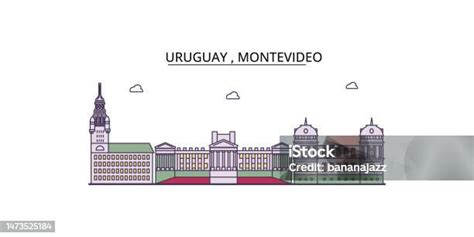 우루과이 몬테비데오 여행 랜드마크 벡터 도시 여행 일러스트 0명에 대한 스톡 벡터 아트 및 기타 이미지 0명 강 거리 Istock