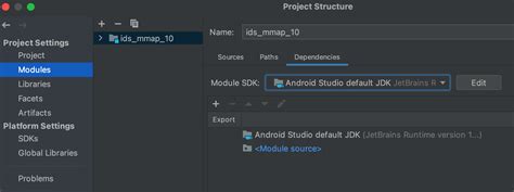Warning No JDK Specified For Module Myproject When Run My Project In