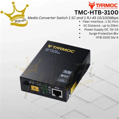 Jual Tarmoc Tmc Htb 3100 A Netlink Htb3100 1fo 1lan 10 100 Mbps Media Converter Tanpa