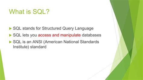 Ppt Structured Query Languagesql Powerpoint Presentation Free
