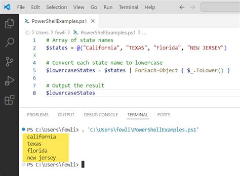 如何在 Powershell 中将字符串转换为小写或大写？