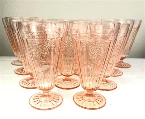 Mayfair Pink Depression Ice Tea Glass Anchor Hocking Mayfair Pink