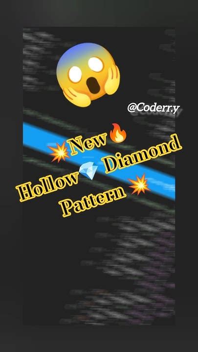 🔥new Hollow 💎 Diamond Star Pattern In🐍 Python 💻 Creative Coding Art Shorts Python Youtube