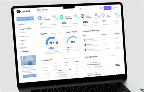 Hr Management Dashboard Ui Design Behance