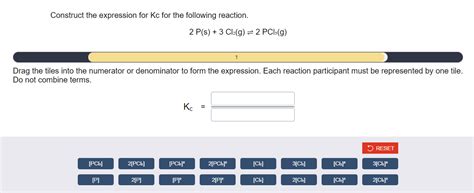 Solved Construct The Expression For Kc For The Following Chegg