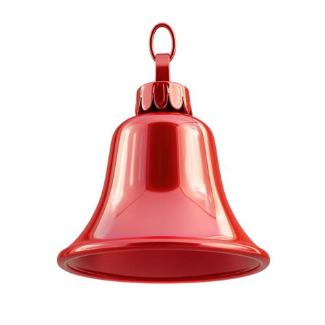 Shiny Red Bell With A Small Loop For Hanging 57005550 Png
