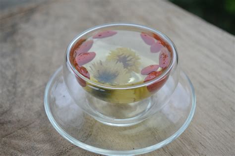 무료 이미지 꽃잎 유리 식품 생기게 하다 마실 것 음주 조명 건강 개화 울프 베리 차 국화 차