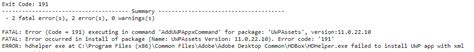 Solved Installer Issue With Exit Code 191 Adobe Community 8702724