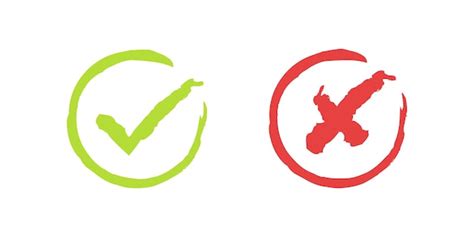 Premium Vector Control Buttons Icon Check Mark Cross Approval Ban