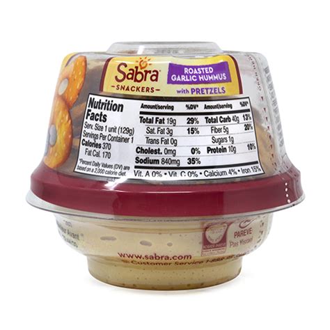 Sabra Hummus Cups Nutrition Facts Besto Blog
