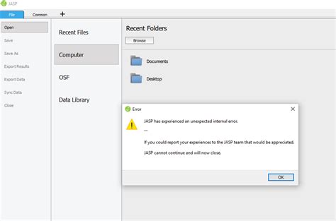 JASP 0 9 2 0 Crashes On Windows 10 64bit Issue 349 Jasp Stats Jasp Issues GitHub