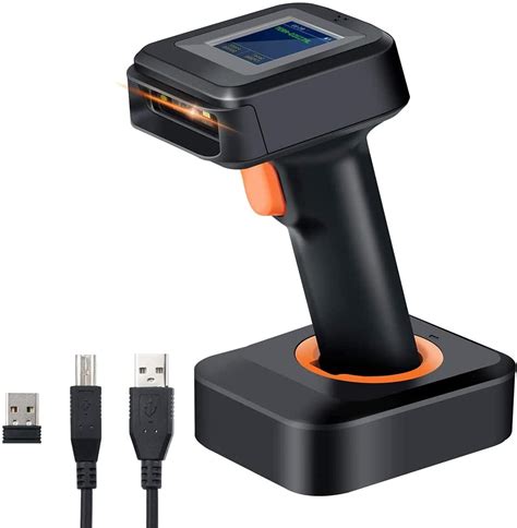 Tera Pro 1d 2d Qr Wireless Barcode Scanner With Display Screen Battery Level Indicator Time