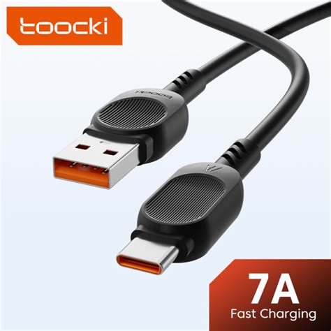 สายเคเบิล Usb Type C Toocki 7a 100w ชาร์จได้เร็วมากสำหรับ P40 Huawei P30 Usb ที่ชาร์จ C สายชาร์จ