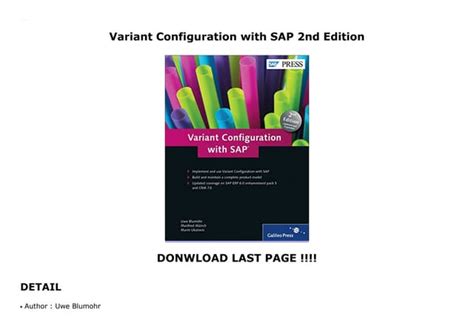 Variant Configuration With Sap 2nd Edition Pdf