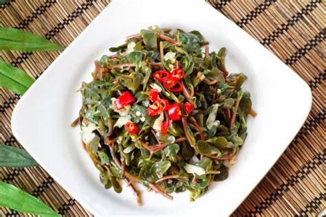 凉拌马齿苋 小吃美食 食品餐饮 摄影 汇图网www huitu