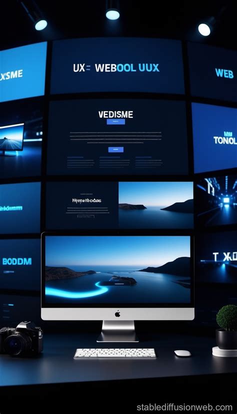 Modern UX UI Design On A K Monitor Stable Diffusion Online
