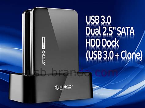 Orico Usb 3 0 Dual 2 5 Sata Hdd Dock Usb 3 0 Clone