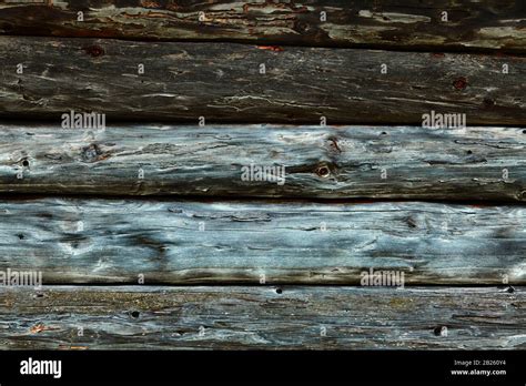 Wooden Wall Of Old House Natural Wood Texture Or Background Stock