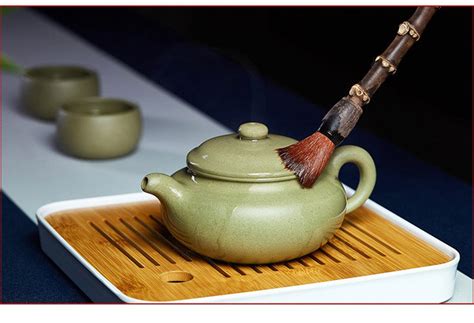豆青紫砂壶是否化工壶 豆青泥紫砂壶 大山谷图库