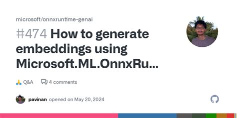 how to generate embeddings using microsoft ml onnxruntimegenai with phi