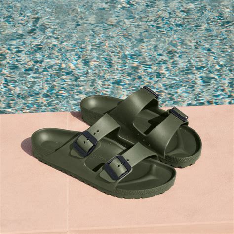 Birkenstock Arizona Eva Khaki Stealth Buckle Sandals Bstore