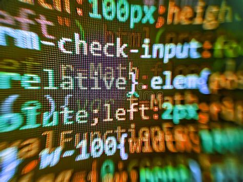 Programming Language On Computer Screen Modern Web Network And Internet Telecommunication