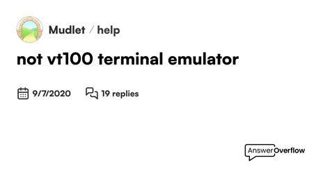 Not Vt100 Terminal Emulator Mudlet
