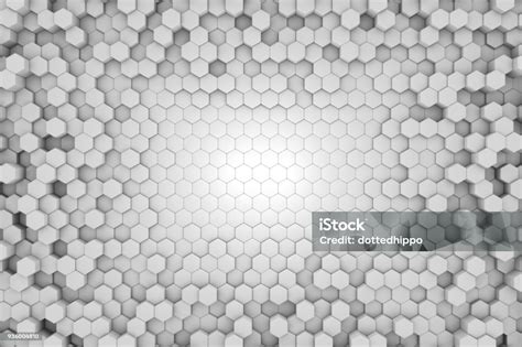 3d 육각형 구조와 배경 육각형에 대한 스톡 사진 및 기타 이미지 육각형 추상적인 배경 흰색 Istock