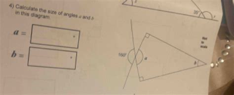 Solved 35° 4 Calculate The Size Of Angles A And B In This Diagram A