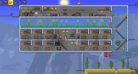 Simple Example Of A Small Terraria Base Guide And Screenshot