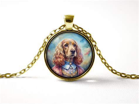 Cocker Spaniel Necklace Cocker Spaniel Watercolor Style Pets Dog
